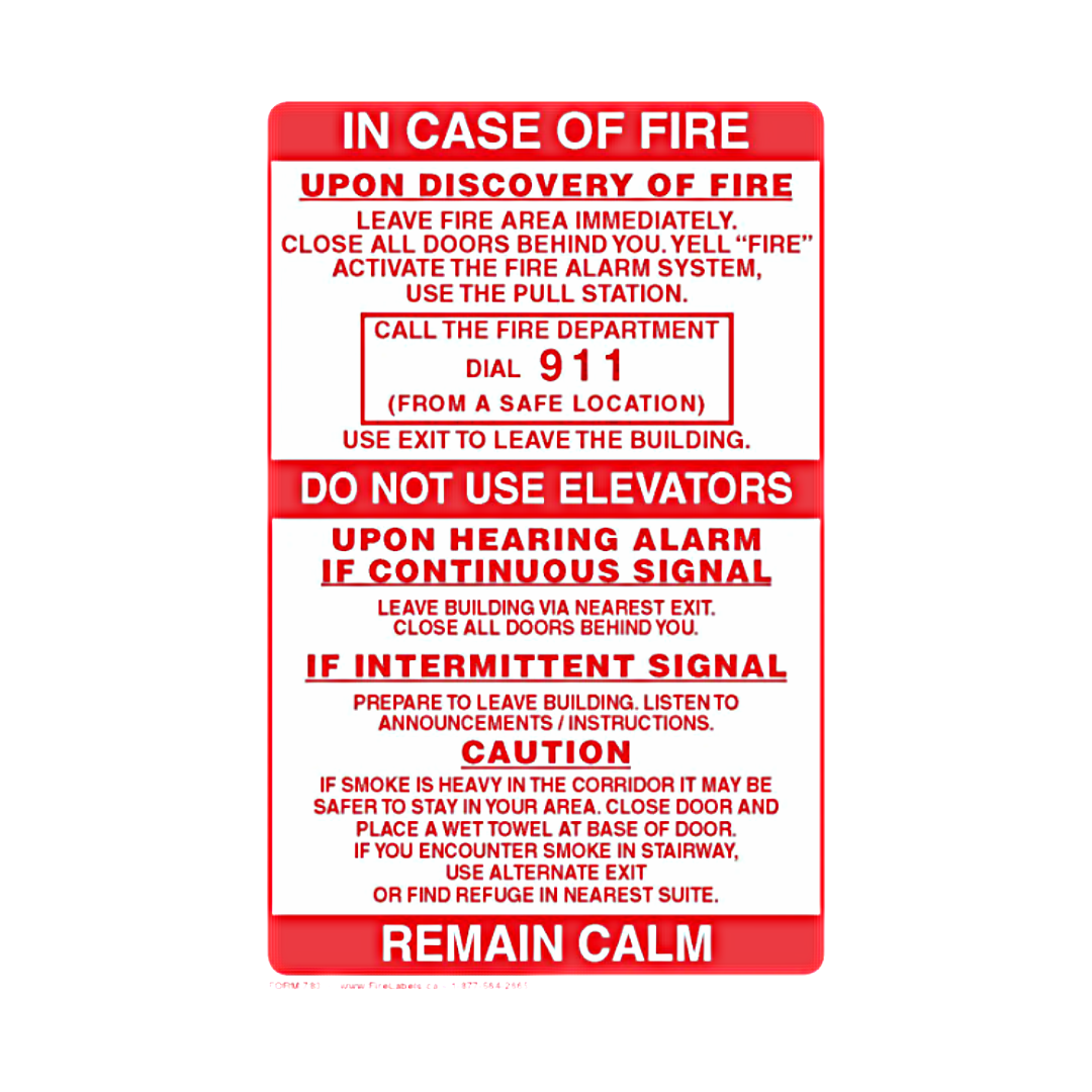 2 STAGE ALARM PULL STATION LABEL - "DO NOT USE ELEVATOR" - Tesla Fire ...